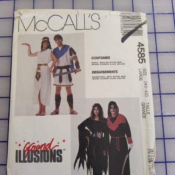 McCall's | Other | Mccalls Cleopatra Marc Anthony Devil Vampire Costume ...